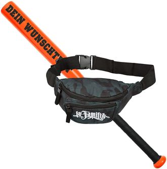 Spass Kostet Sportset Baseballschläger mit WUNSCHTEXT deiner Wahl mit Tasche für Baseball in 5 Farben