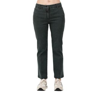 Via Masini 80 Schlaghose aus Stretch-Denim mit ausgefranstem Saum - - Jeans - Damen - Gr&uuml;n - 2XL