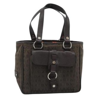 Bulgari Pre-owned Vintage Canvas Handbag - - Pre-owned - Damen - Braun - ONE SIZE