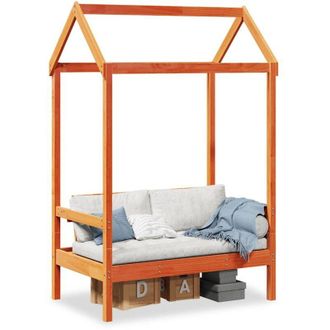 vidaXL Vidaxl - Banc avec toit cire marron 117,5x70x176,5 cm bois de pin massif