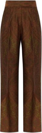 Etro Femme, Pantalons, Brun, Taille: 36 FR Pantalon &agrave; motif pliss&eacute;