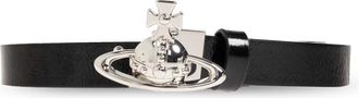 Vivienne Westwood Femme, Accessoires, Noir, Taille: M/L Ceinture en cuir &agrave; boucle Orb