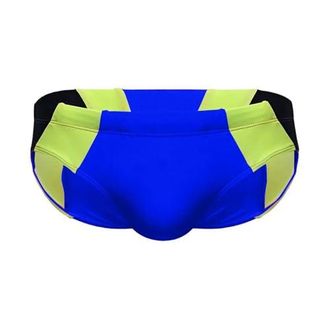 Generic Slip de bain pour homme avec bonnets assortis avec noeud, bleu, XXL
