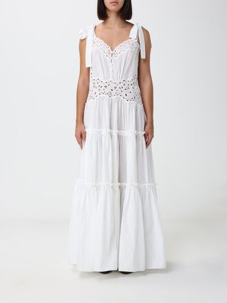 Chlo&eacute; Schulterfreies Maxikleid aus Sangallospitze mit asymmetrischem Saum