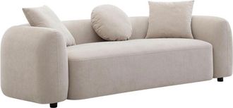 Vente-Unique Canapé 3 places en tissu beige OXILA