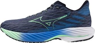 Mizuno Homme Mens Wave Rider 28 Running Shoe Chaussure de Course, Menthe Indigo-néo Vintage, 45 EU