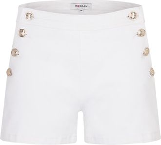 Morgan Enganliegende Shorts Knöpfen Off White 34