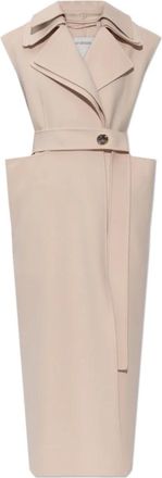 Sportmax Bosso &Auml;rmelloser Mantel - - Coats - Damen - Rosa - S