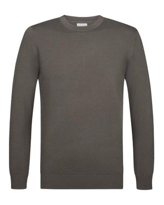 Profuomo Leichter Rundhalspullover mit Tencel in