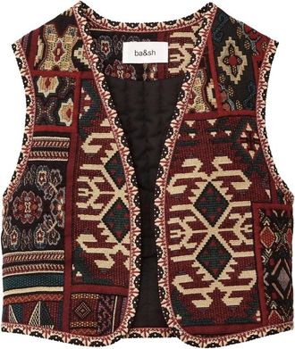 BA&SH Femme, Vestes, Multicolore, Taille: 38 FR Elton Jacquard Vest