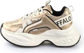 Buffalo Yuno - Crème/or/noir - Cuir synthétique - Largeur normale, ecru, 39 EU