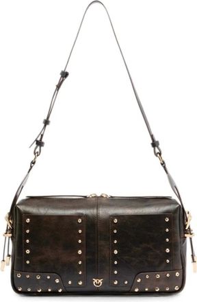 Pinko Pinko - Sac &agrave; bandouli&egrave;re 24 Classic - Femme - Sacs - Brun - Taille: ONE Size