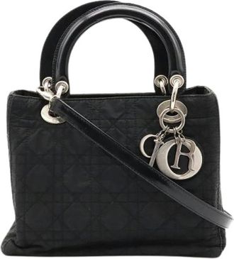Dior Sac &agrave; main vintage en nylon pr&eacute;-poss&eacute;d&eacute; - Femme - Pre-owned - Noir - Taille: ONE Size