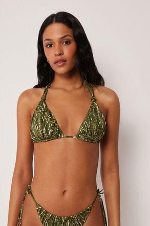 Calzedonia Triangel-bikinioberteil Natural Tie-dye Grun