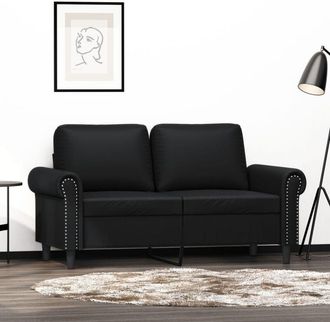vidaXL 2-Sitzer-Sofa Schwarz 120 cm Kunstleder Vidaxl