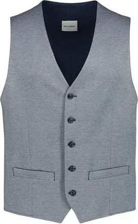 Roy Robson Herren Weste blau Jersey