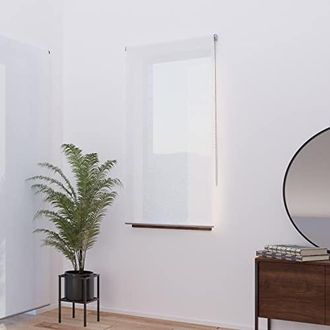 Mad&eacute;co Store Enrouleur tamisant h190cm - Gamme Must - Blanc Perle - L104 x H190cm