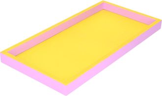 Gift Company Neo, Tablett, rechteckig (29,9x2x14,9cm), 2 farbig, gelb/rosa