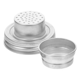 Hemobllo Edelstahl 304 Deckel f&uuml;r 70mm Weithals Einmachgl&auml;ser mit Silikondichtung Auslaufsicherer Gew&uuml;rzstreuer und Shakerdeckel f&uuml;r Salz Pfeffer und Mehl