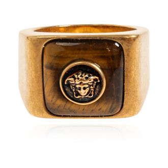 Versace Aura Ring - - Accessories - Herren - Gelb - 62 MM