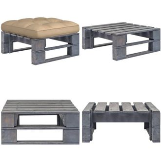 vidaXL Vidaxl - Outdoor-Ottomane Paletten Impr&auml;gniertes Kiefernholz - Holzhocker - Gartenhocker - Palettenhocker - Loungem&ouml;bel - Outdoor M&ouml;bel - Home &