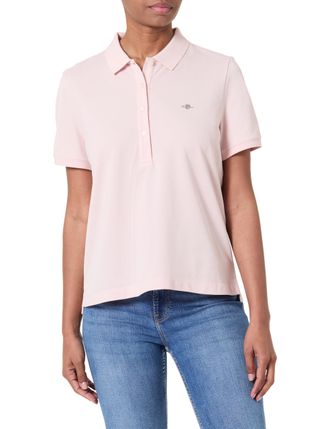 GANT Damen REG Shield SS Pique Polo Polohemd, Faded PINK, S