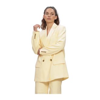 Selected Slfoversized Marlie DB Blazer - - Jackets - Damen - Gelb - M