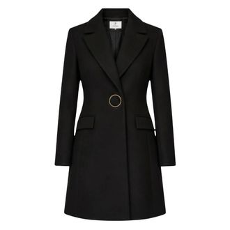 Fracomina Manteau droit - Femme - Manteaux - Noir - Taille: 42 FR