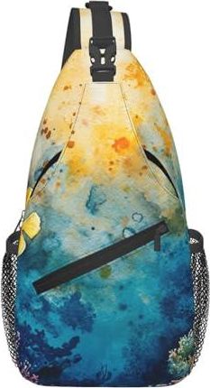 Generic Sac &agrave; dos &agrave; bandouli&egrave;re pour homme - Corail tropical, poisson de mer - Sac &agrave; dos de voyage pour la randonn&eacute;e