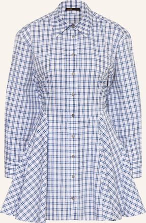 Maje Hemdblusenkleid Mit Schmucksteinen blau