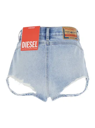 Diesel Womens Shorts De-Lunar Light Blue Cotton