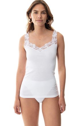 Mey Tagwäsche Serie Noblesse Damen Tops breiter Träger Weiss 4XL(50)