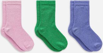 Arket Glitzersocken 3er-Pack -Rosa