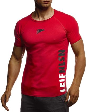 LEIF NELSON Gym Herren Fitness T-Shirt Slim Fit Moderner M&auml;nner Bodybuilder Trainingsshirt Kurzarm Top Herren Sport T-Shirt - Bekleidung f&uuml;r Bodybuilding Training