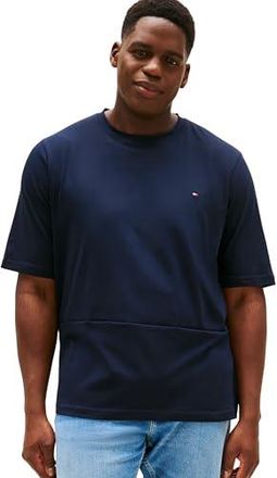 Tommy Hilfiger T-Shirt Manches Courtes Homme Core Stretch Slim Fit, Bleu (Desert Sky), 5XL