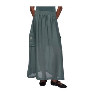 Liu Jo Femme, Jupes, Vert, Taille: 38 FR Long Mesh Skirt