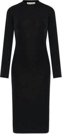 Fear of God Femme, Robes, Noir, Taille: 40 FR Rib Knit Fitted Long Sleeve Dress