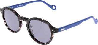 Eden Park Lunettes De Soleil Rondes En Ac&eacute;tate &Eacute;caille Grises Et Bleues Xv De France