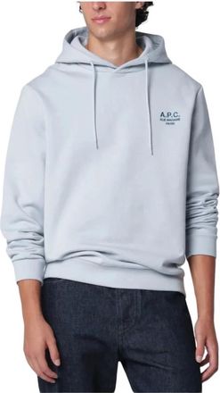 A.P.C. A.p.c. - SweaT-shirt &agrave; capuche Rue Madame - Homme - Sweatshirts et sweats &agrave; capuche - Bleu - Taille: L