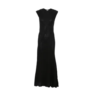 The Attico Scooped back wool long dress Woman 40