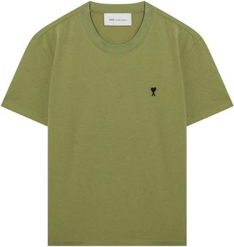 Ami Femme, Tops, Vert, Taille: 42 FR De Coeur Cropped T-Shirt