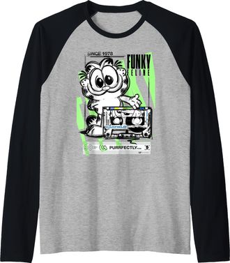 Garfield Punk Mixtape Gen X Graffiti 70er Jahre Funky Cat Classic Raglan