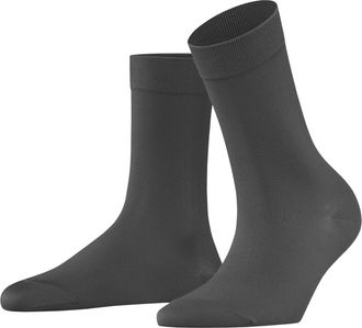 Falke Damen Cotton Touch W So Baumwolle einfarbig Socken, Grau Flanell 3210, 39-42
