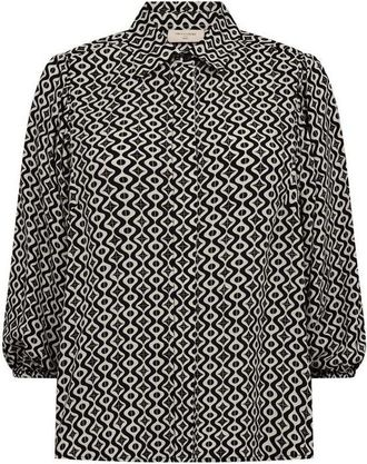 Freequent Druckbluse FQADNEY-SHIRT gemustert mit 3/4- Ballon&auml;rmel