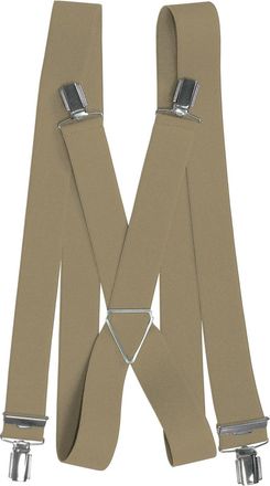 Harrys-Collection Herren Hosentr&auml;ger 4 Clips Metallkreuz-R&uuml;ckenteil, Gr&ouml;&szlig;en:120 cm, Farben:beige