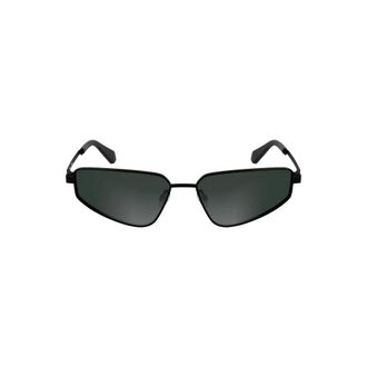 Calvin Klein Schwarze Metall Damen Sonnenbrille Rechteckige Linse - - Accessories - Damen - Schwarzk - ONE SIZE