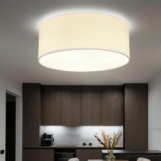 Globo Lighting Plafonnier plafonnier parapluie lumière salon lampe chambre lumière, haut-parleur métal textile blanc, 3 ampoules E27, DxH 40x17,5cm