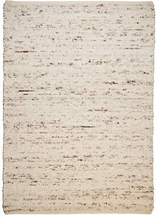 THEKO Zeitloser Naturteppich aus 100% nachhaltiger Schurwolle; handgewebt und beidseitig verwendbar | 90 x 160 cm; Farbe: Natur Multi | THEKO die markentepp