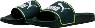 Puma Herren Damen Unisex Badeschuhe Badeschlappen Poolsandalen Leadcat 2.0, Farbe:Dunkelgr&uuml;n, Artikel:-36 Green Terrain/White/Fizzy, Schuhgr&ouml;&szlig;e:EUR 44.5