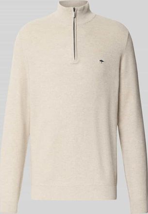 Fynch-Hatton Strickpullover mit Troyer-Kragen